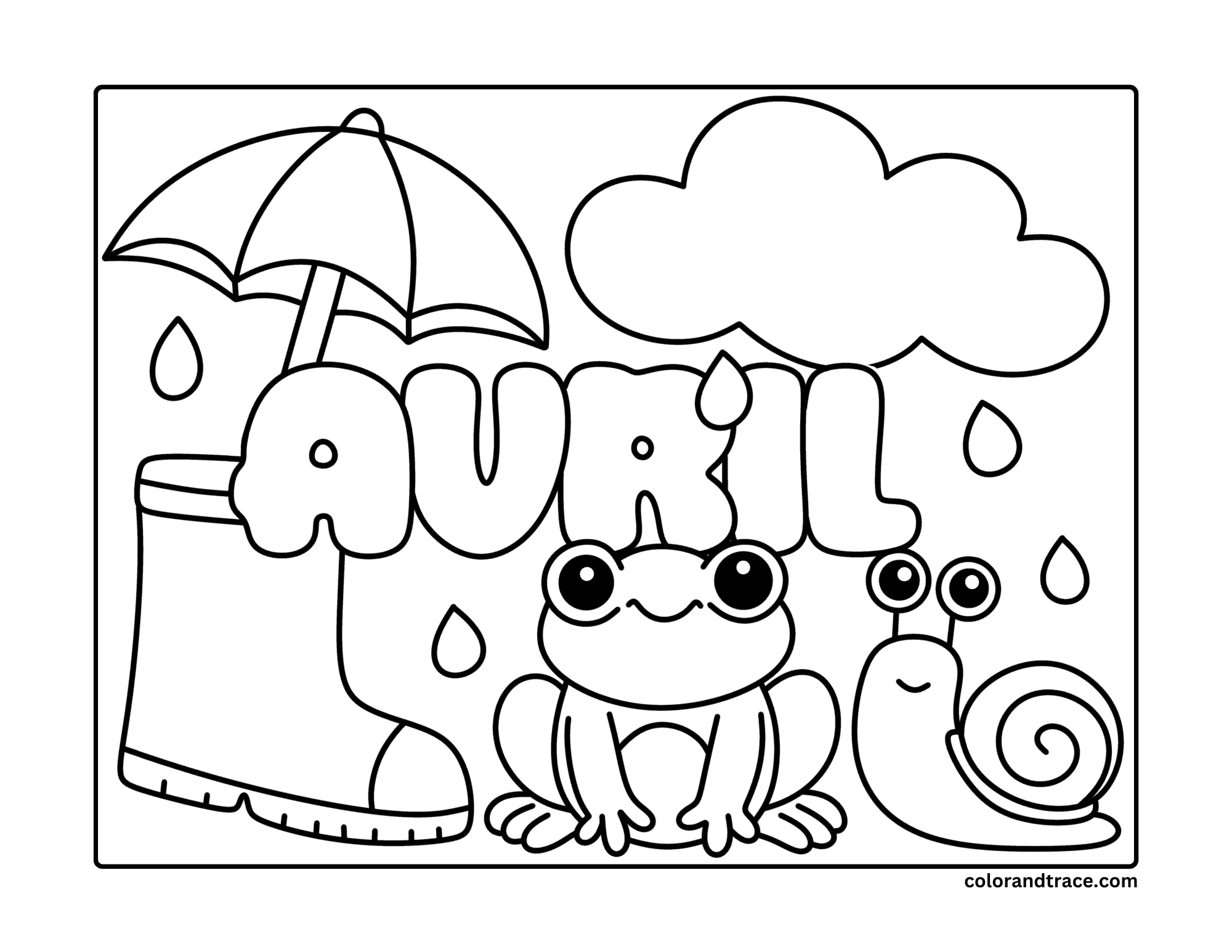Avril Coloring Page: Free French Class Printable - Color and Trace