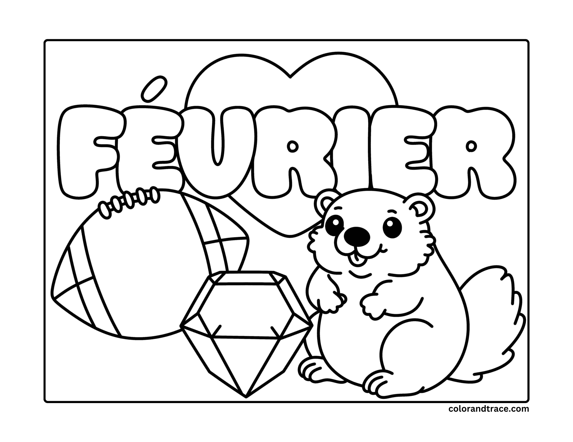 Février Coloring Page: Free French Class Printable - Color and Trace