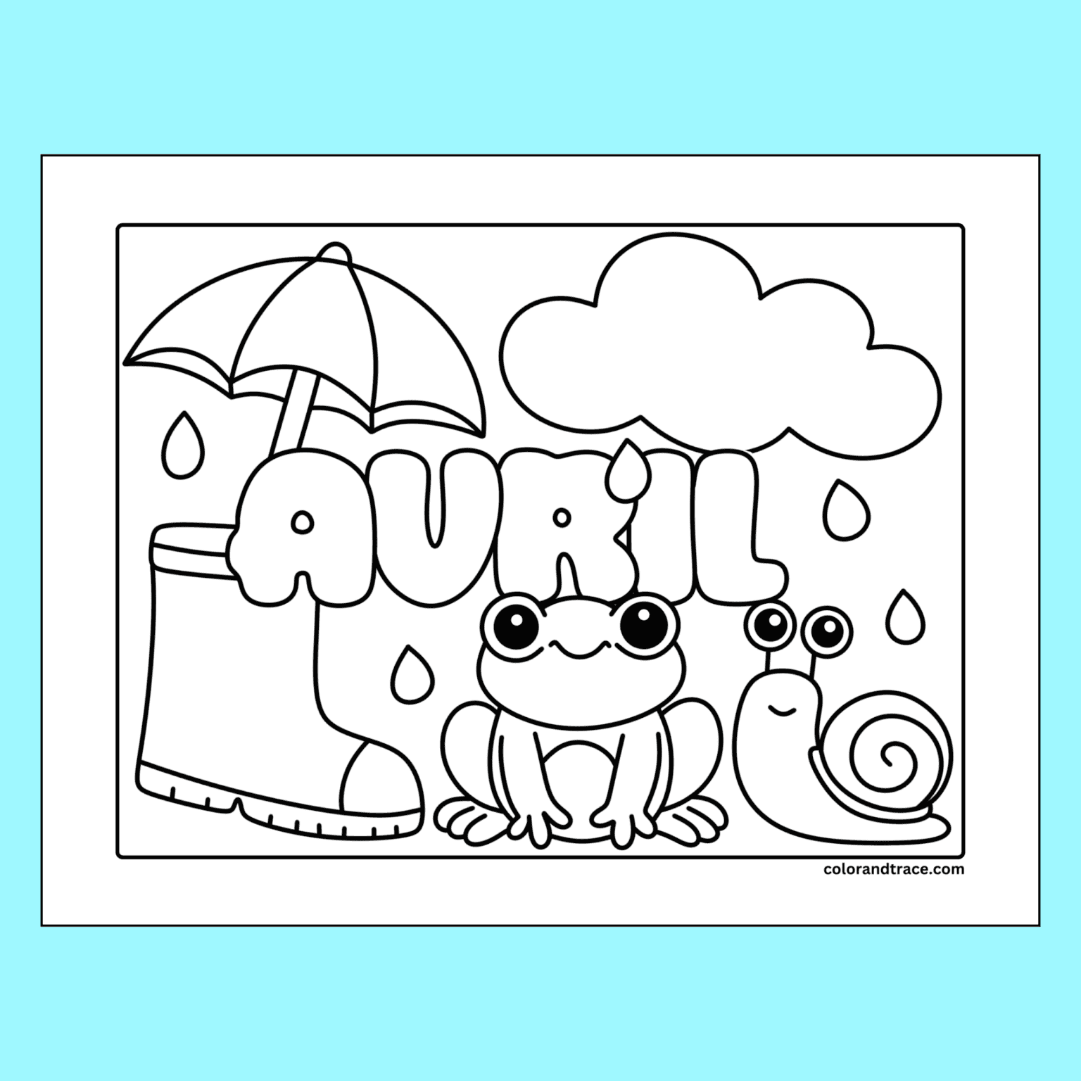Avril Coloring Page: Free French Class Printable - Color and Trace
