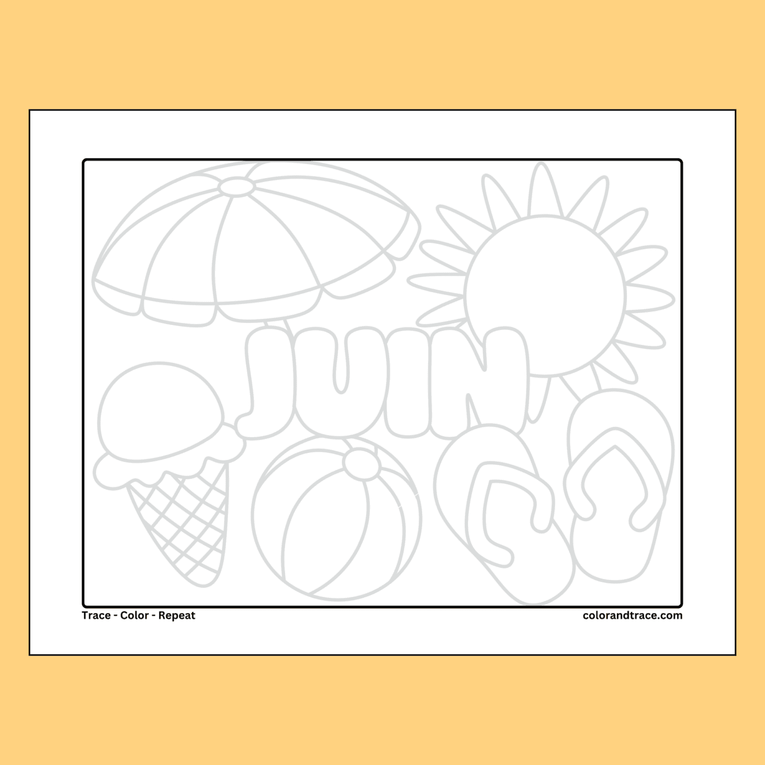 Free Printemps Tracing Page for French Learners