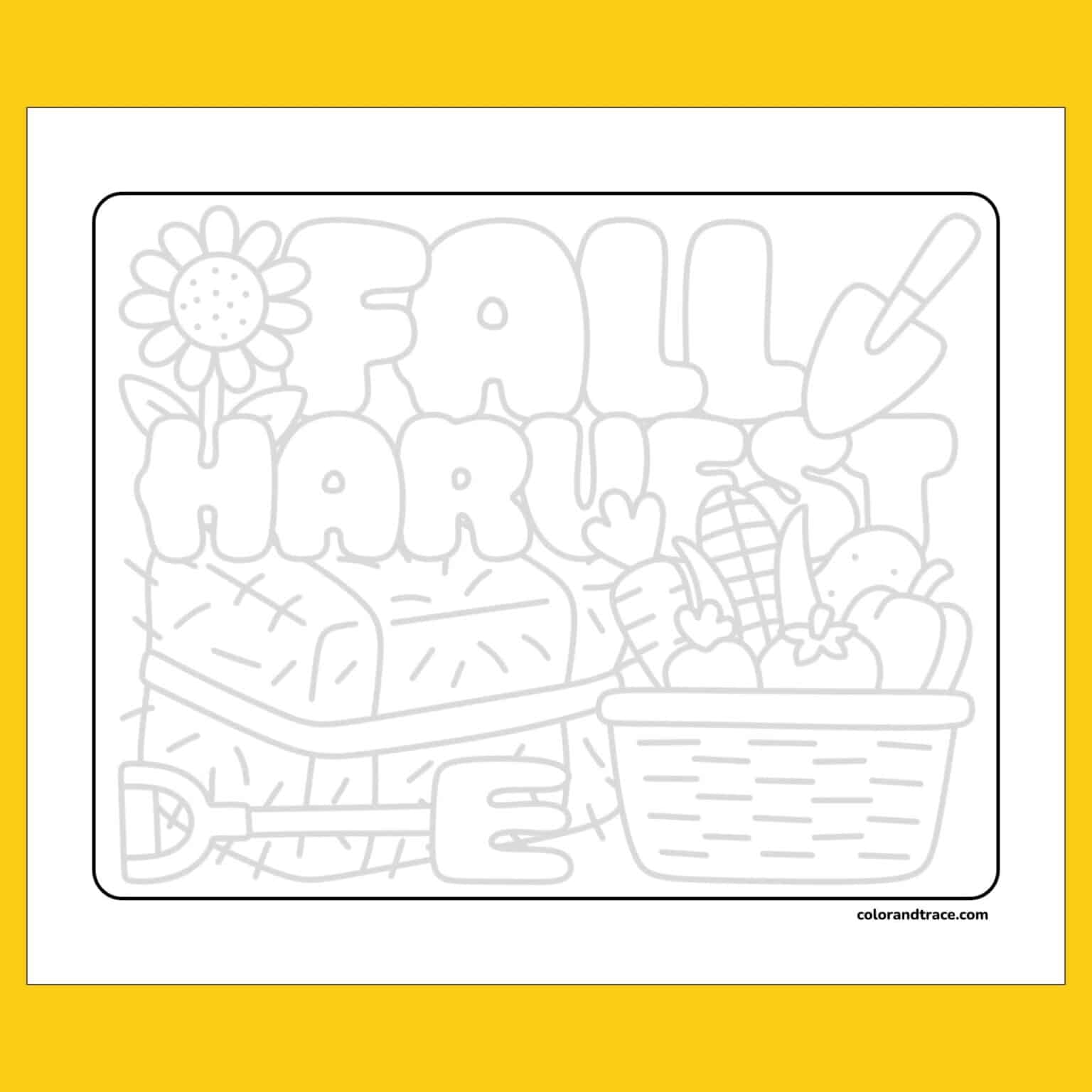 Free Printable Happy Thanksgiving Tracing Page PDF - Color and Trace