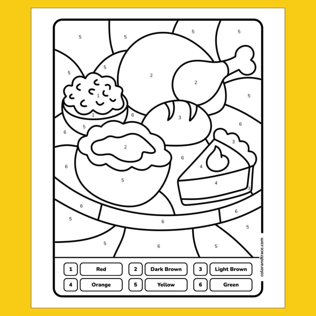 Free Printable Christmas Stocking Color by Numbers Coloring Page PDF ...