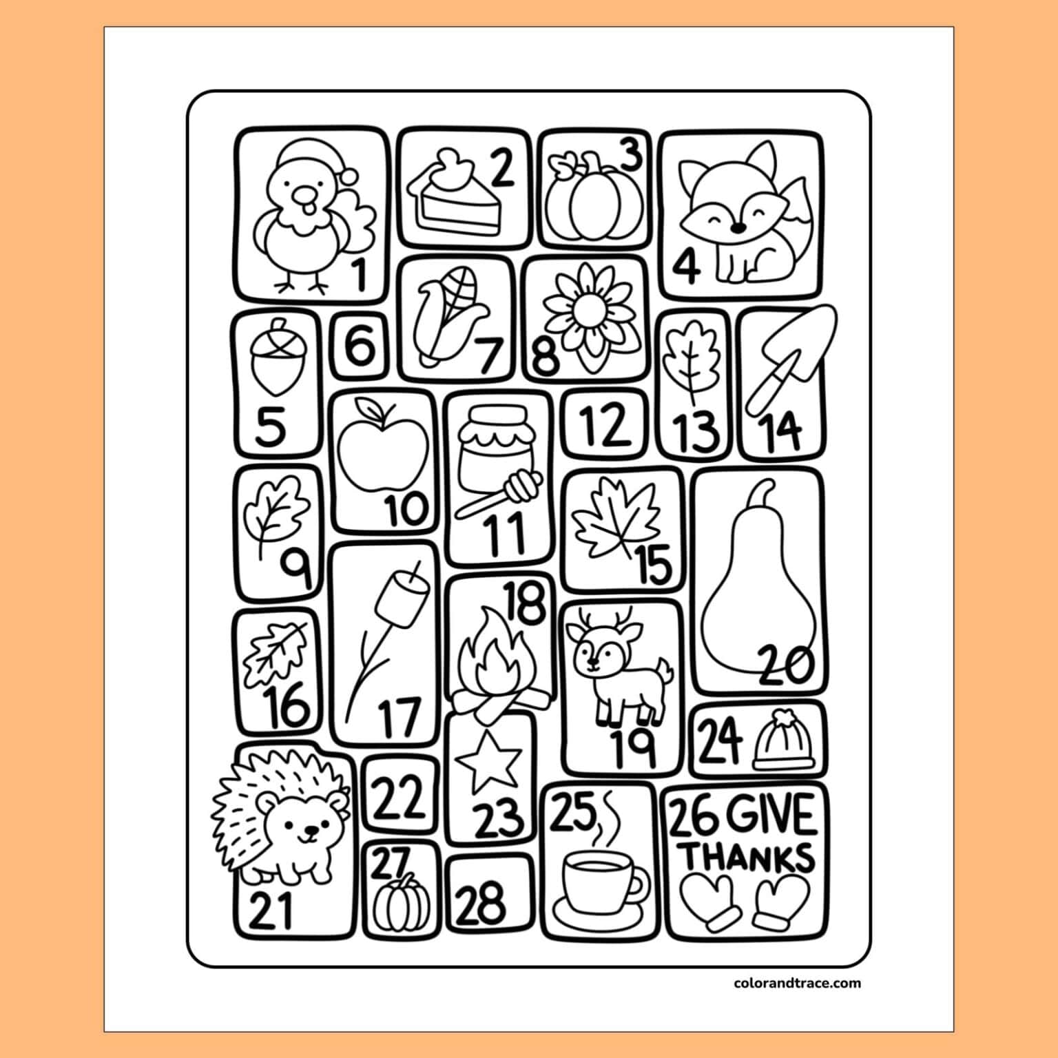 Free Printable Thanksgiving Parade Coloring Page PDF - Color and Trace